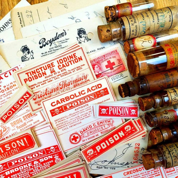 Vintage Poison Label - Etsy