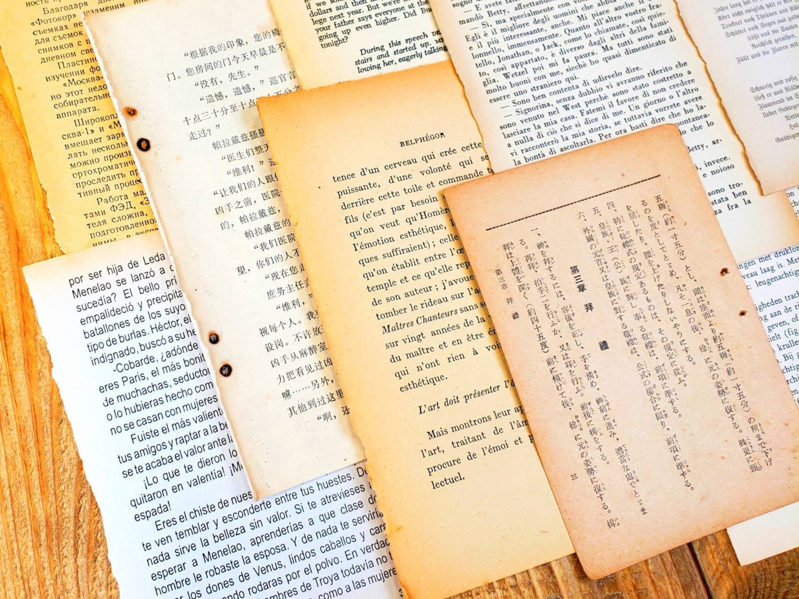 10 Different Languages Book Pages - Etsy