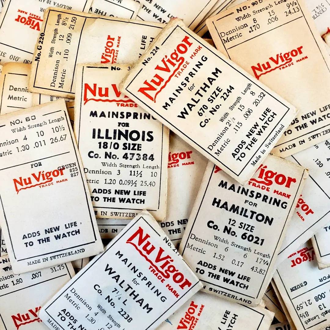 Vintage Nu Vigor Watch Parts Envelopes (some Envelopes Still Have ...