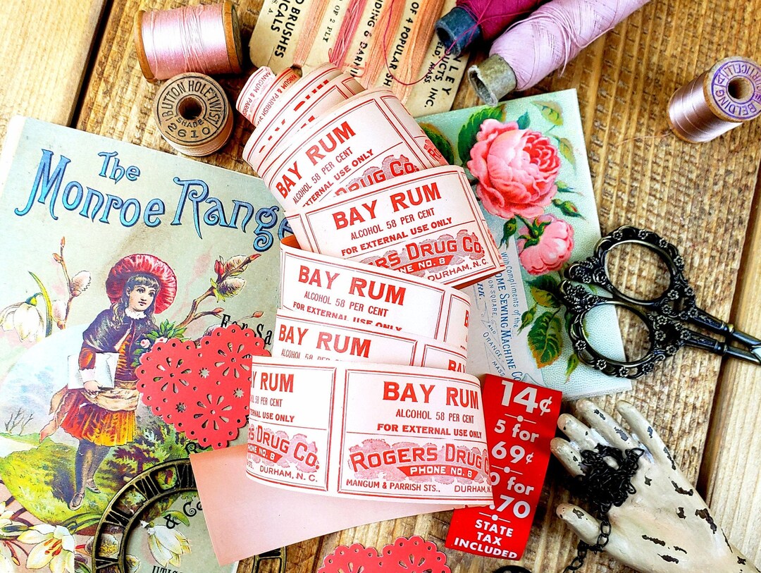 Vintage Rogers Drug Company Bay Rum Labels - Etsy