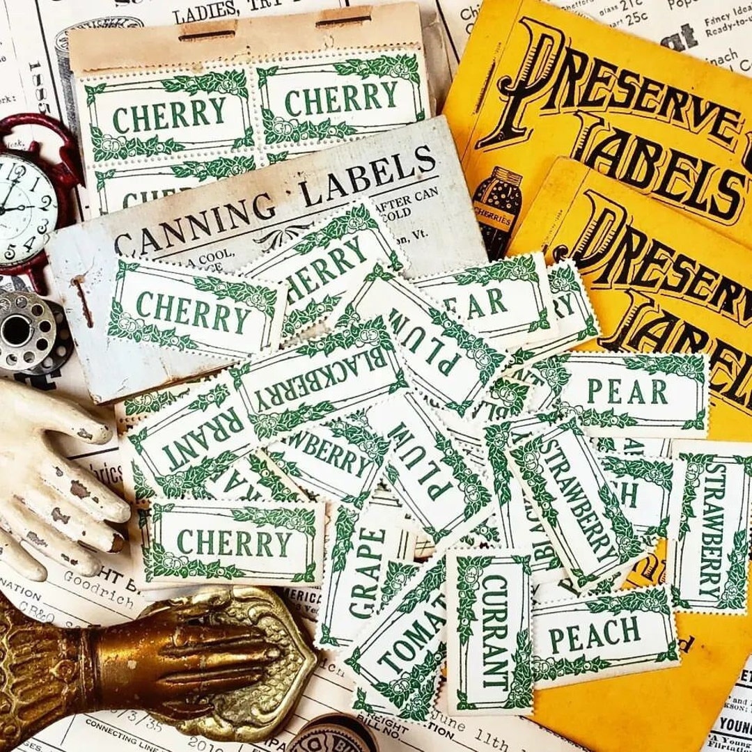 Vintage Food Canning Gummed Labels - Etsy