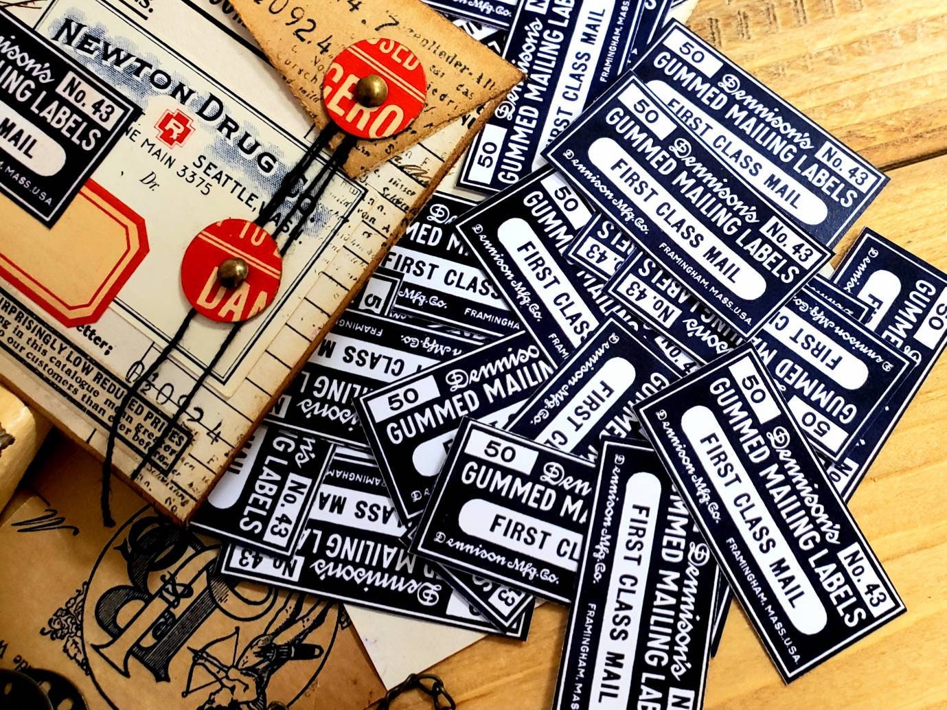Vintage Dennison Box Label Reproductions - Etsy