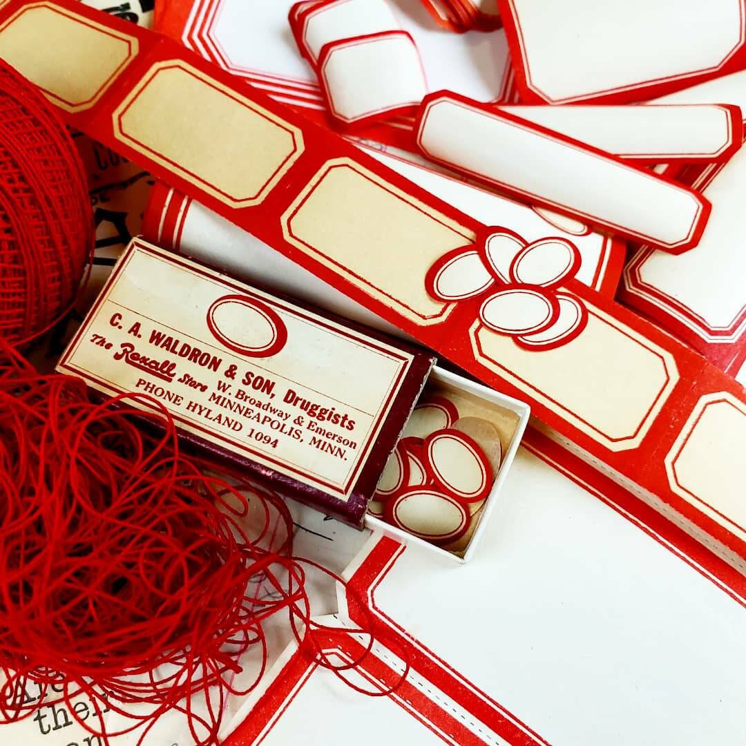 Vintage Gummed Labels Assortment (12 Piece Set) - Etsy