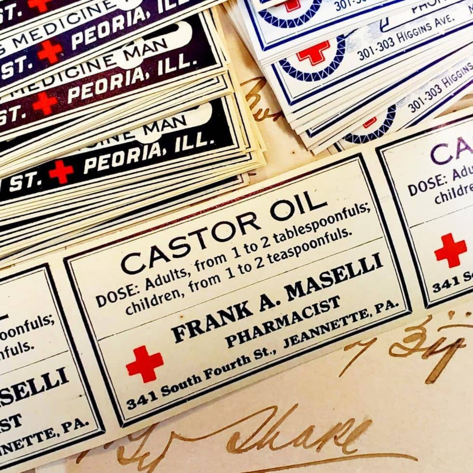 Vintage Red Cross Label Set - Etsy