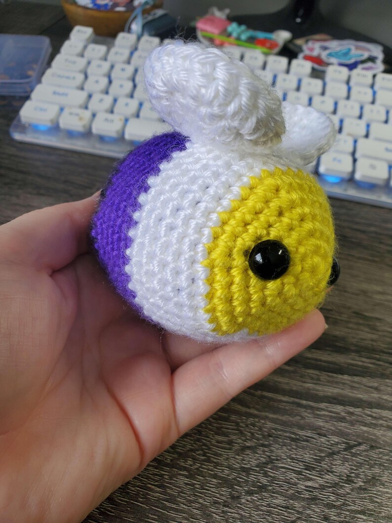 Enbees, Nonbinary Bees, Enby Bee, Amigurumi Pride Bee, LGBQT+ Pride Bee ...