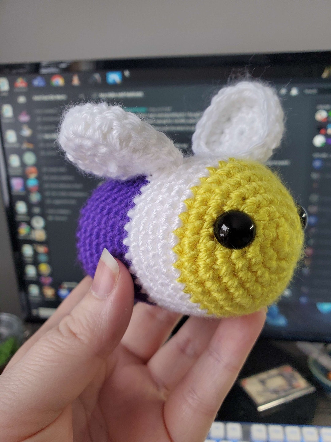 Enbees, Nonbinary Bees, Enby Bee, Amigurumi Pride Bee, LGBQT+ Pride Bee ...