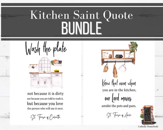 Kitchen Saint Quote Bundle | Etsy