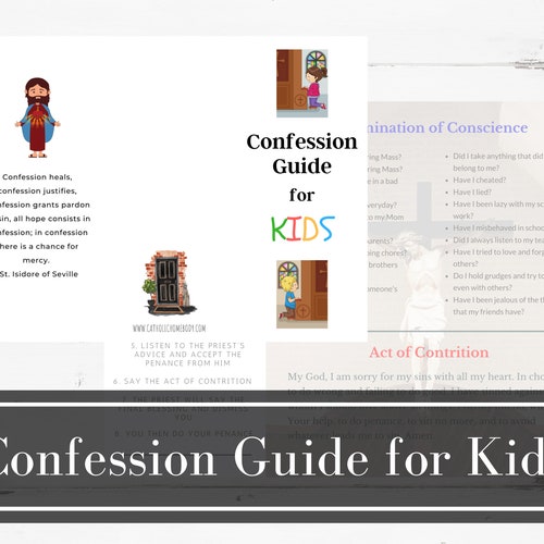 Examination of Conscience for Kids to Use Before Confession. - Etsy