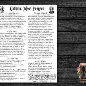 Catholic Order of Mass and Prayers Printable - Etsy