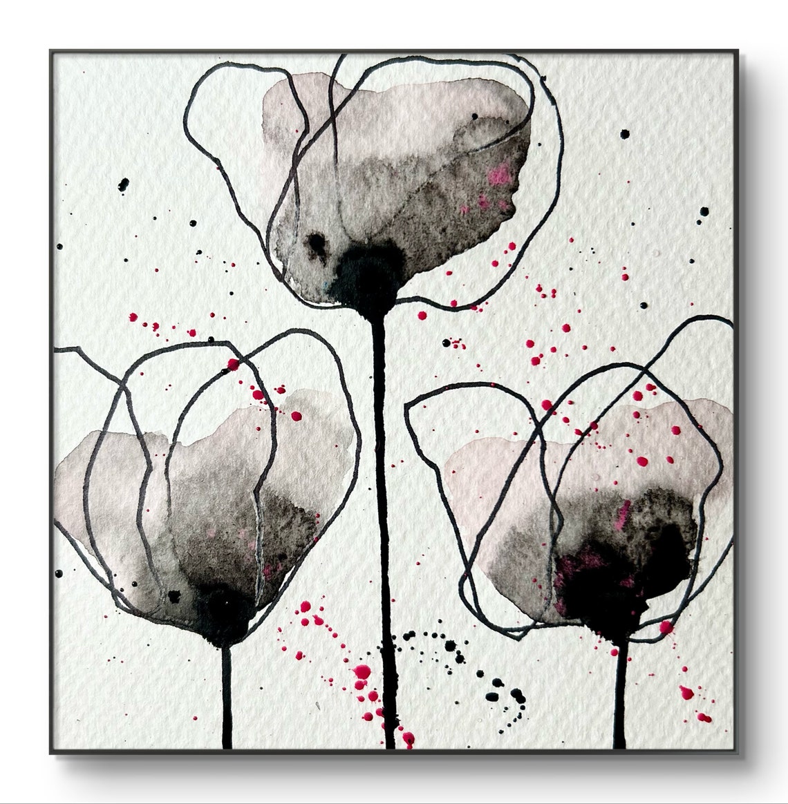 Doodle Rose Digital Download, Printable Art, Printable Abstract Art ...