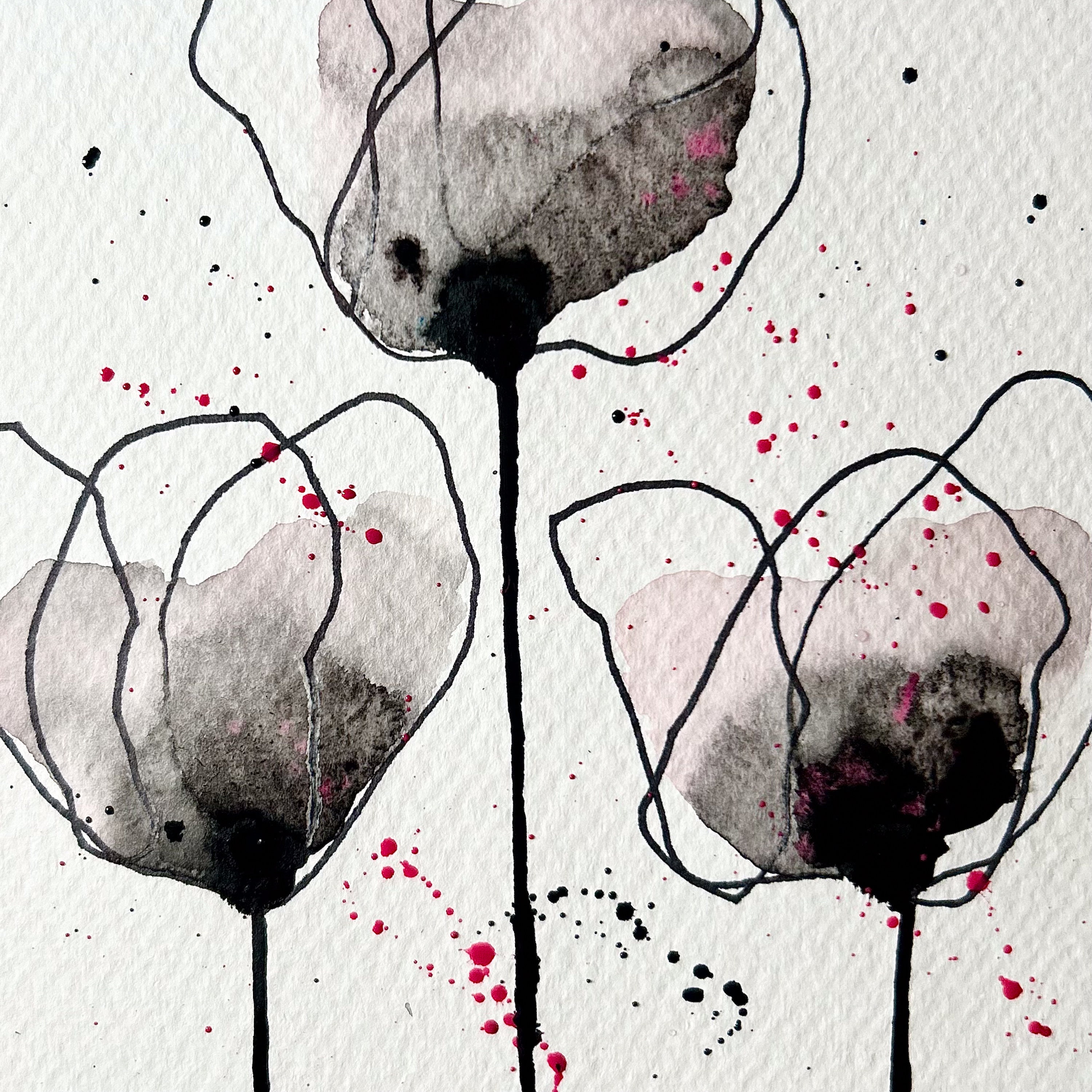 Doodle Rose Digital Download, Printable Art, Printable Abstract Art ...