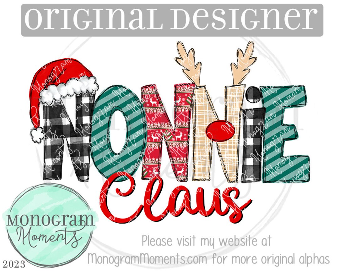 Nonnie Christmas Name Png ORIGINAL DESIGNER Nonnie Christmas Reindeer ...