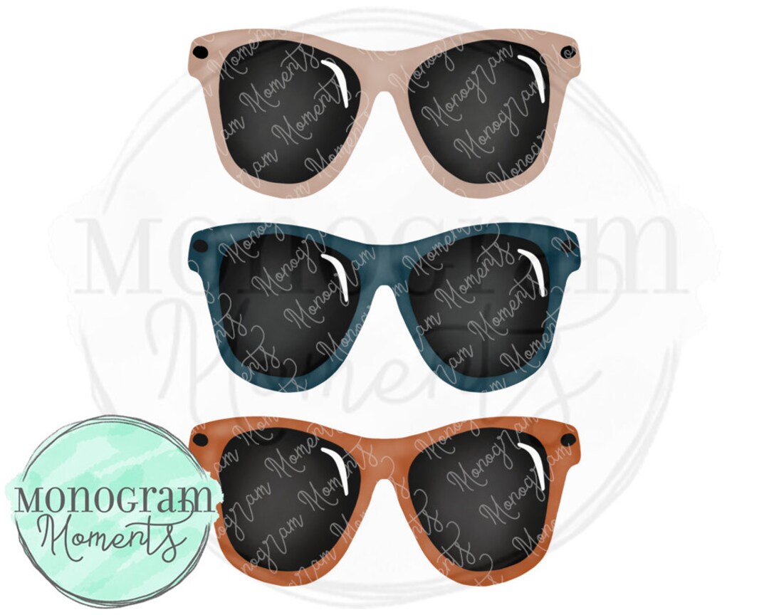 Watercolor Summer PNG Watercolor Beach Sunglasses Clipart for Digital ...