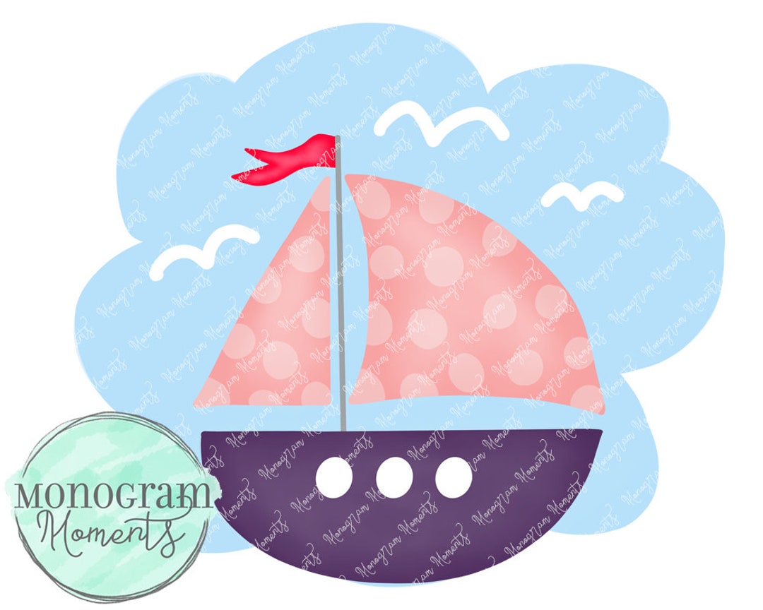Watercolor Sailboat PNG Watercolor Summer Boat Clipart for Digital ...