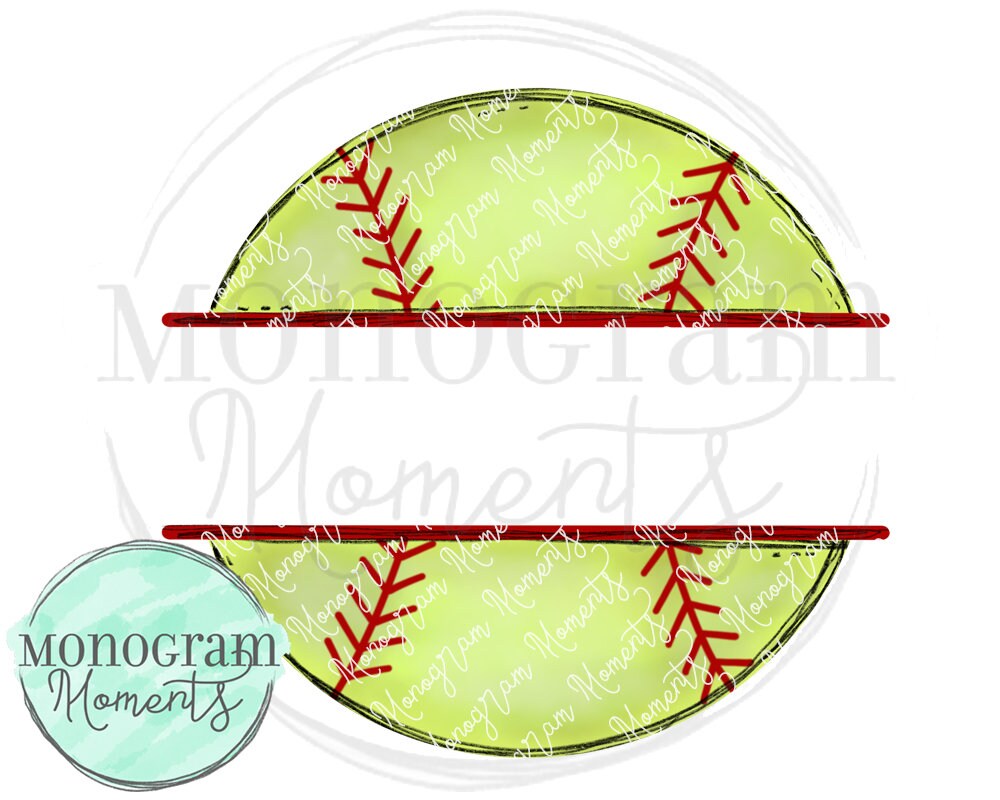 Watercolor Baseball PNG Softball Nameplate Clipart for | Etsy