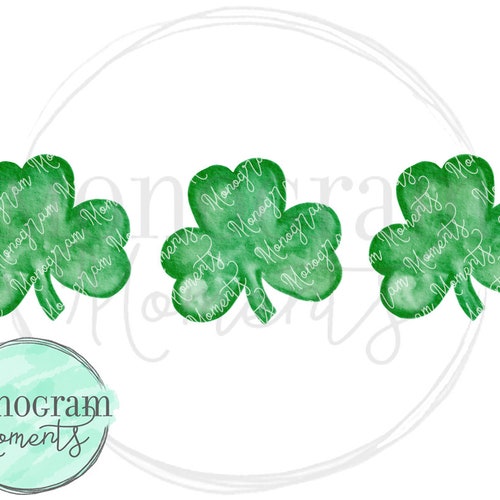 St Patrick's Day Clipart Watercolor Shamrock Graphics 4 - Etsy
