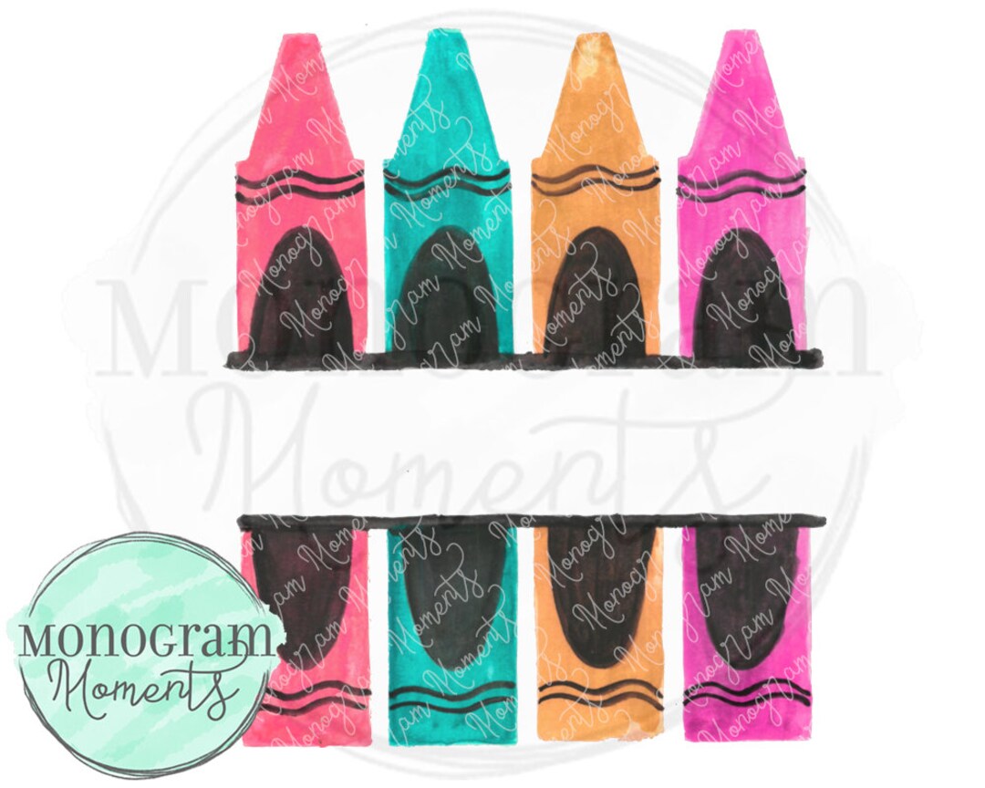 Watercolor Back to School PNG Watercolor Crayons Clipart for Digital ...