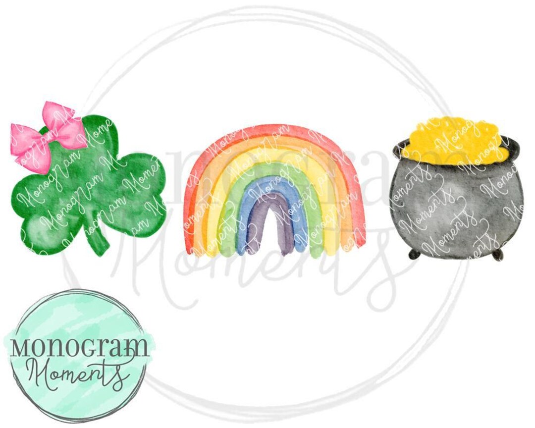 Watercolor St. Patrick's Day PNG - Girl's St. Patrick's Day Trio ...