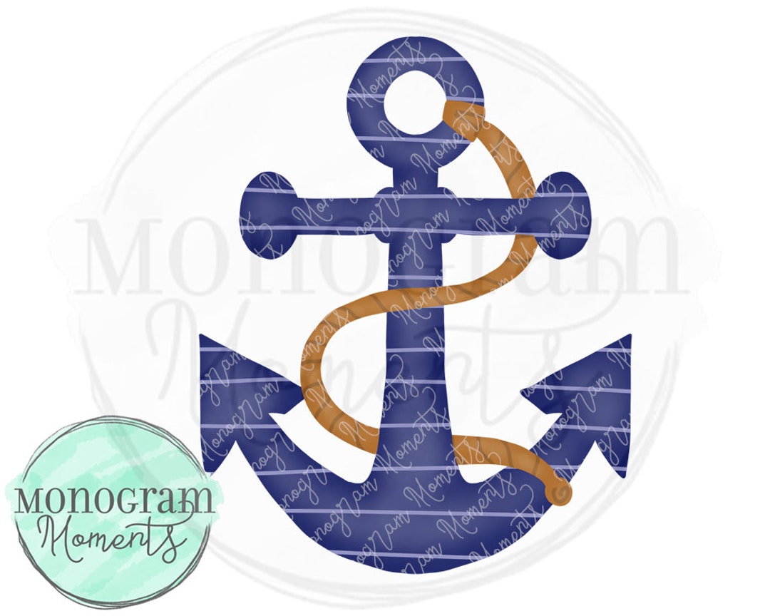 Watercolor Summer PNG Watercolor Beach Anchor Clipart for Digital ...