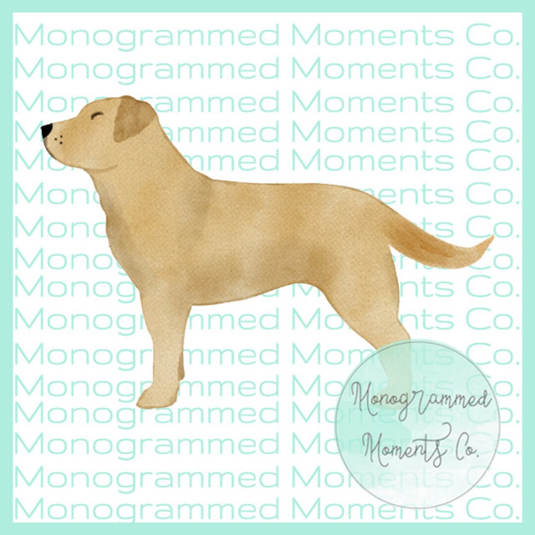 Watercolor Dog Clipart Yellow Lab Dog Digital Download - Etsy