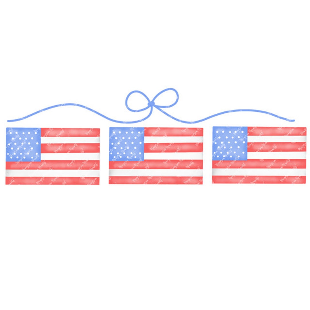Watercolor 4th of July PNG Watercolor United States Flag Clipart for ...