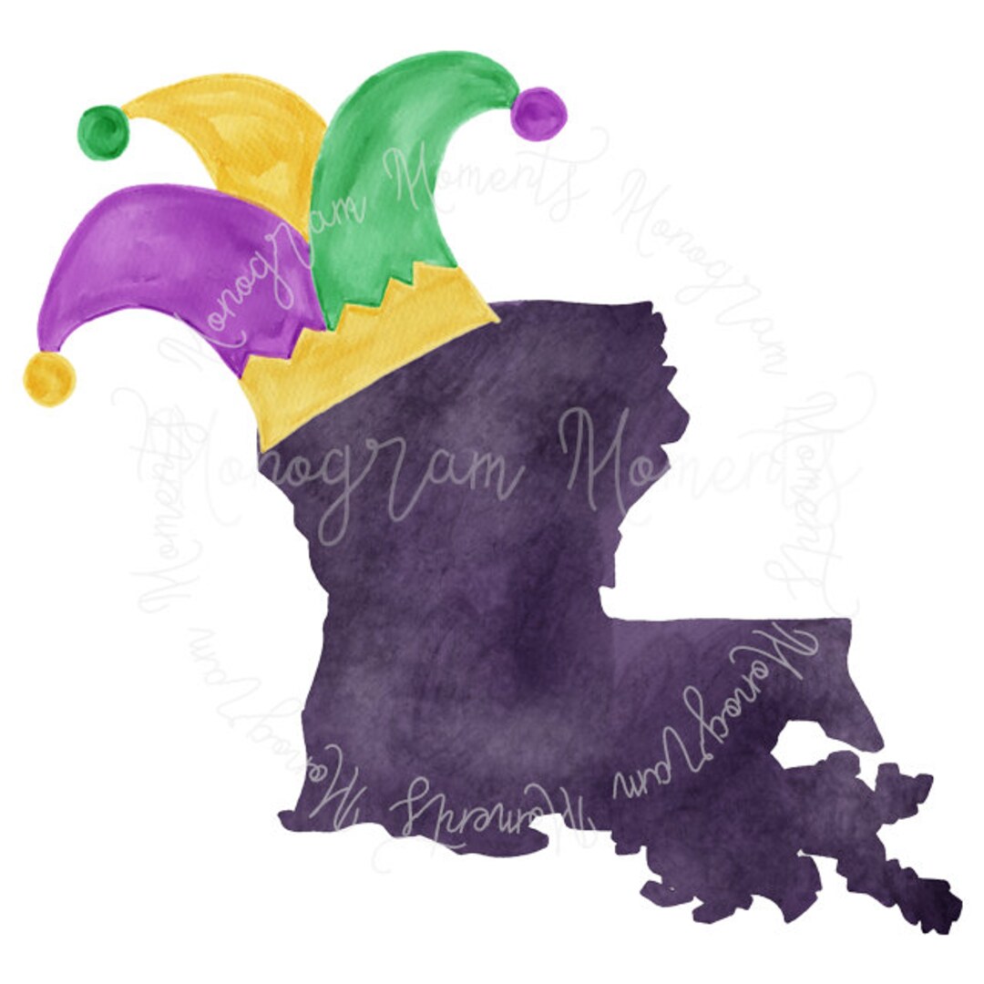 Watercolor Mardi Gras PNG Mardi Gras Clipart for Digital Download ...
