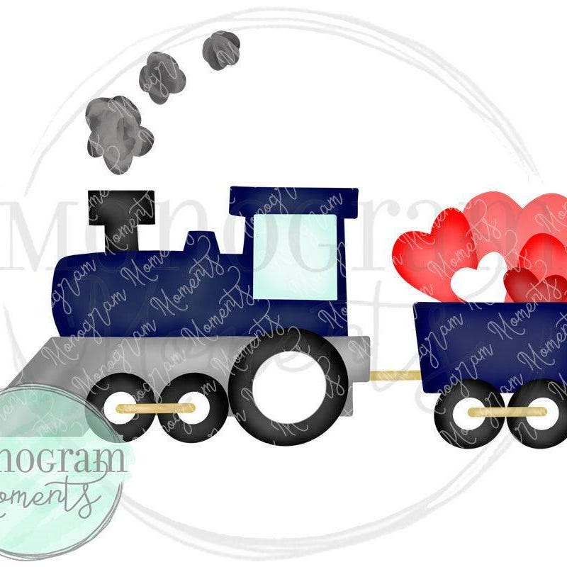 Boy Train Valentine Png - Etsy