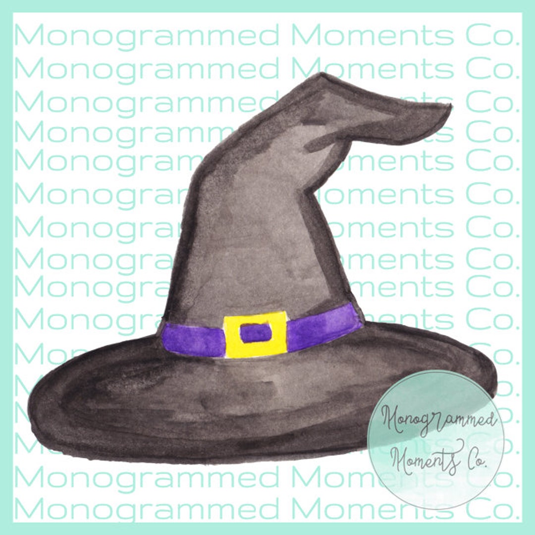 Witch's Hat Halloween Watercolor Clipart PNG Digital - Etsy