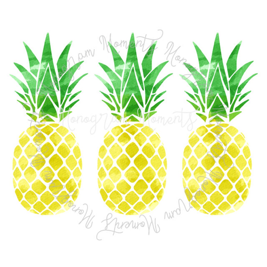 Watercolor Pineapple PNG Summer Pineapple Clipart for Digital Download ...