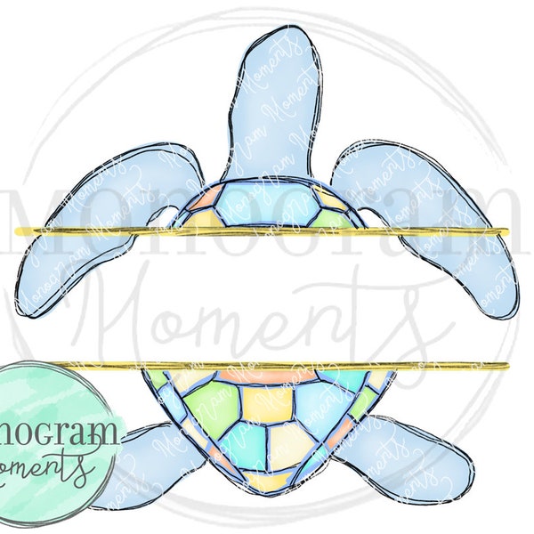 Turtle Monogram - Etsy