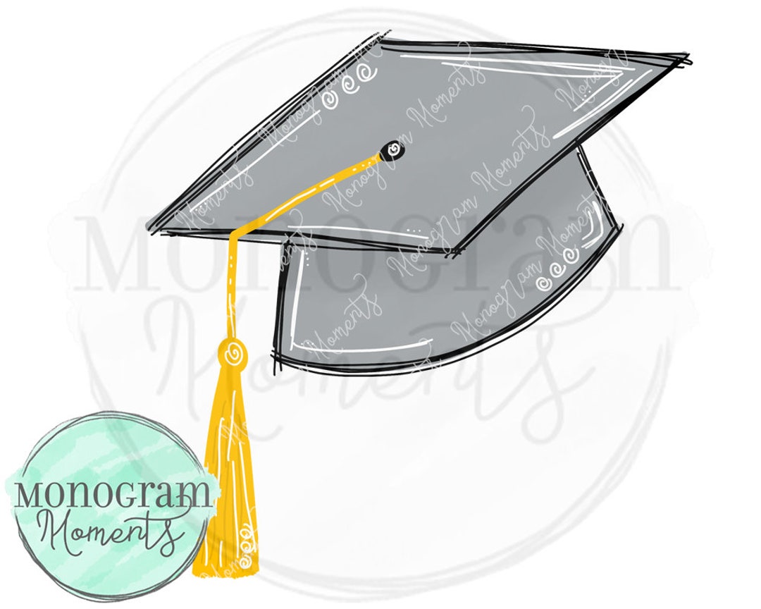 Watercolor Graduation PNG Watercolor Graduation Hat Clipart for Digital ...