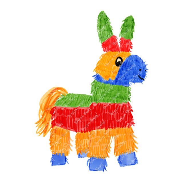 Traditional Donkey Pinata Clipart