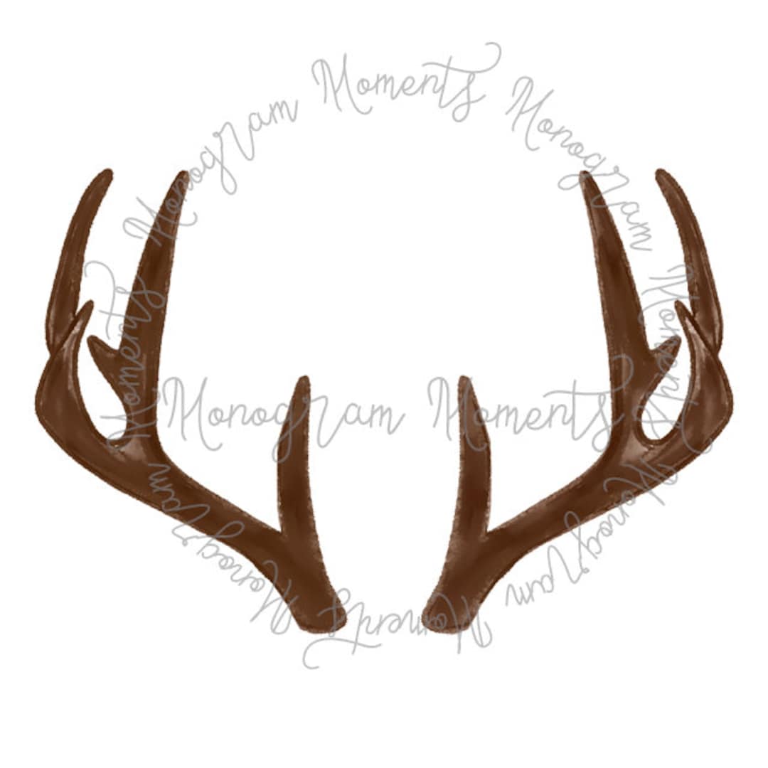 Watercolor Deer PNG Watercolor Deer Antlers Clipart for Digital ...
