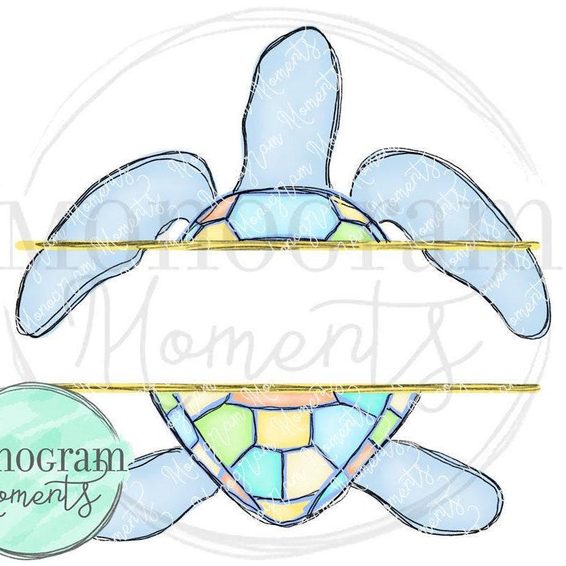 Sea Turtle Monogram - Etsy