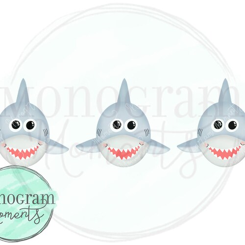 Watercolor Beach PNG Watercolor Baby Shark Clipart for - Etsy