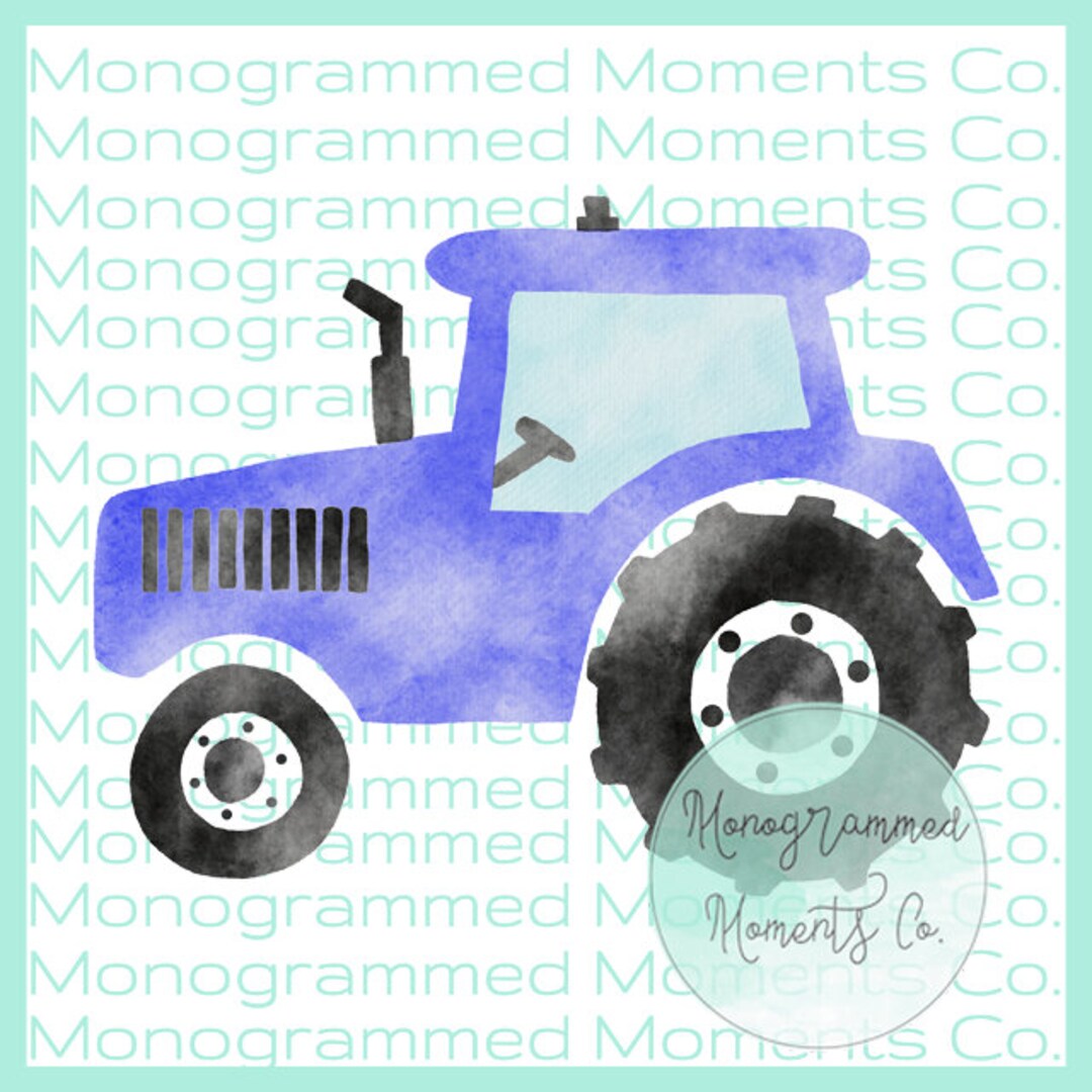 Watercolor Tractor PNG/ Tractor Sublimation Design/boys Sublimation ...
