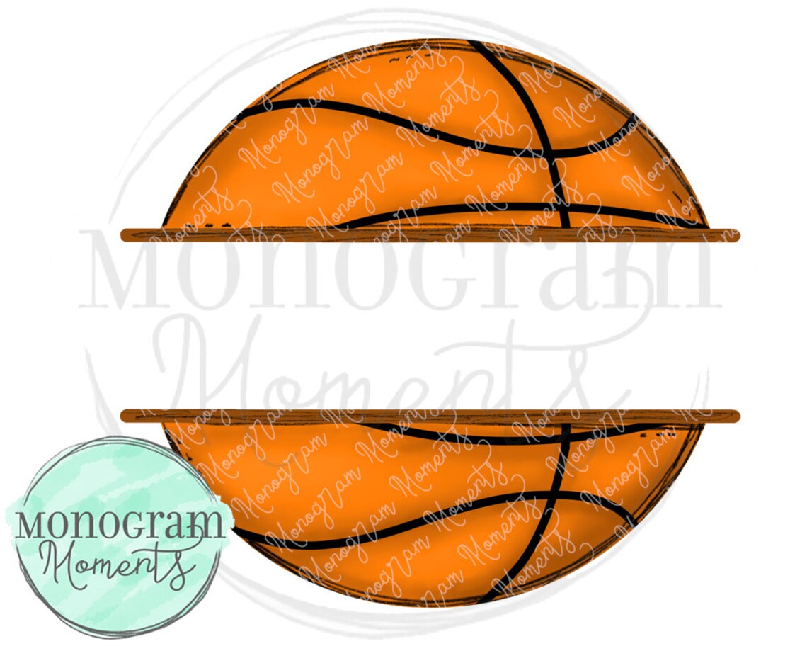 Watercolor Basketball PNG Basketball Nameplate Clipart for | Etsy
