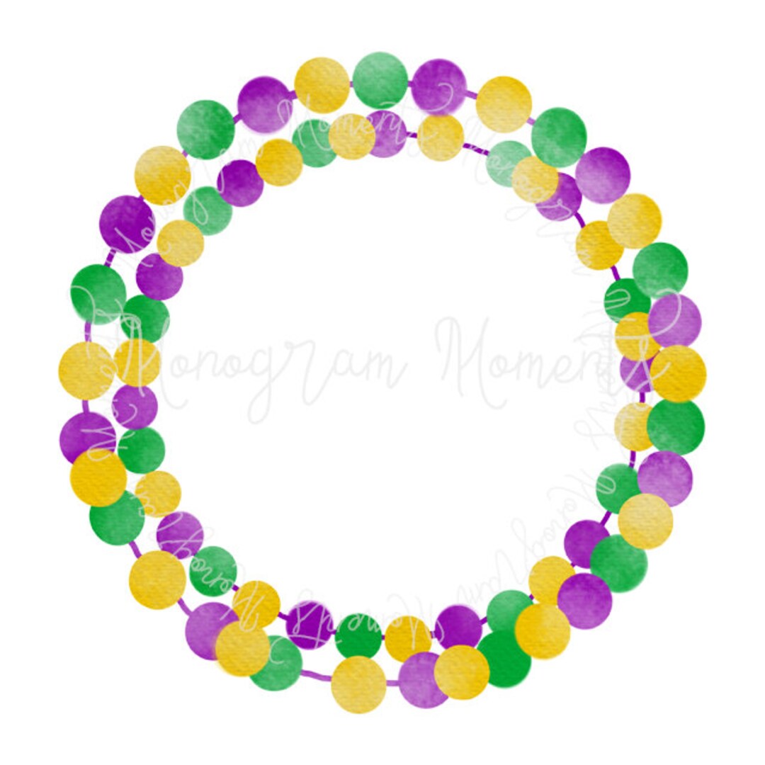 Mardi Gras Beads Border Png