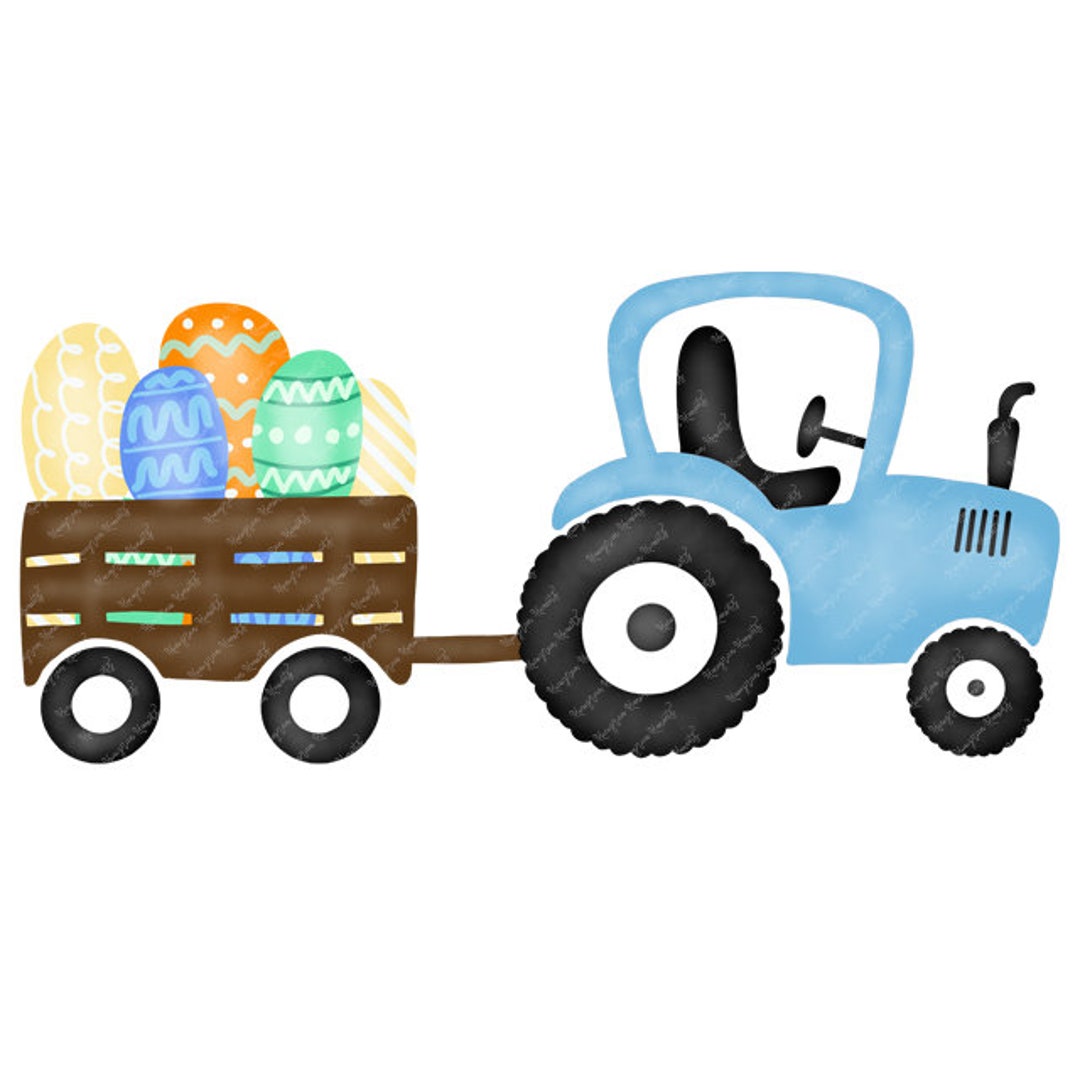 Watercolor Easter Tractor Png/boys Easter Tractor Png/boys - Etsy