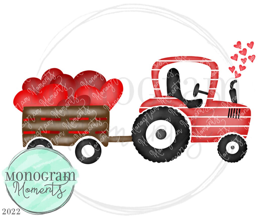Valentine Tractor Sublimation Png/boy's Valentine Sublimation ...