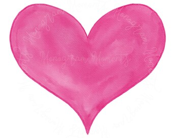 Watercolor Neutral Hearts Clipart Valentine Day Heart - Etsy