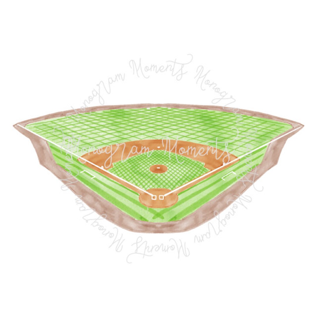 Watercolor Baseball PNG Baseball Field Clipart for Digital Download ...