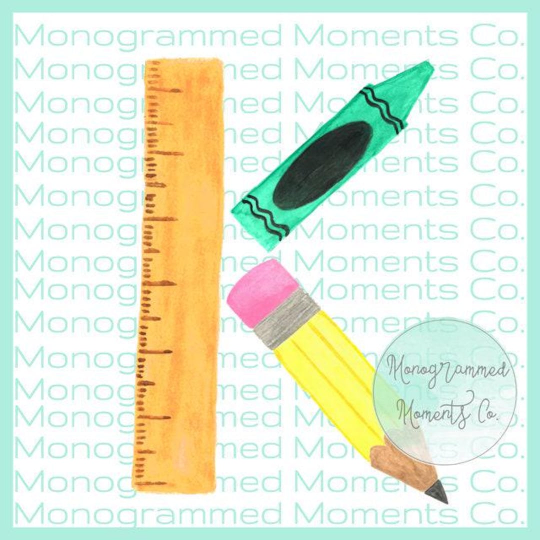 Back to School Watercolor Clipart - K - Kindergarten - Preschool - PNG ...