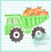 Truck Pumpkins Watercolor Clipart -green Construction Truck - Fall ...