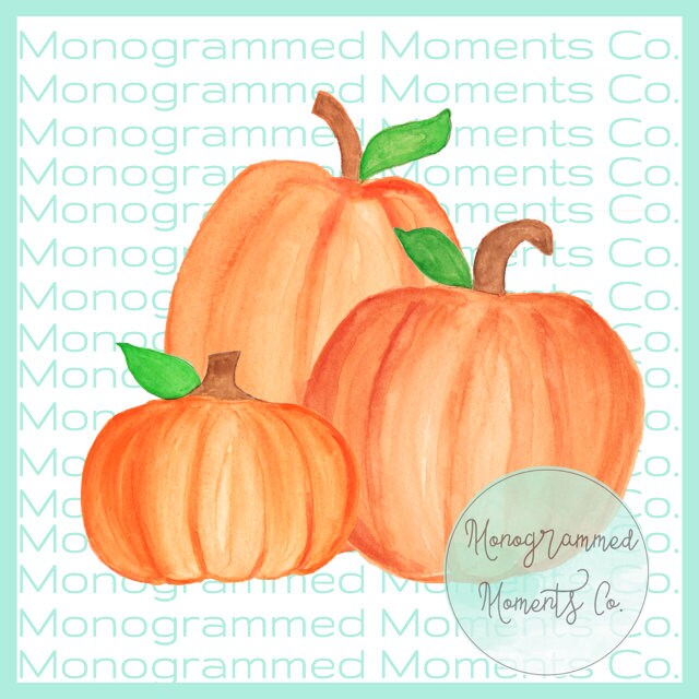 Pumpkin Patch Watercolor Clipart Fall Fall Watercolor | Etsy