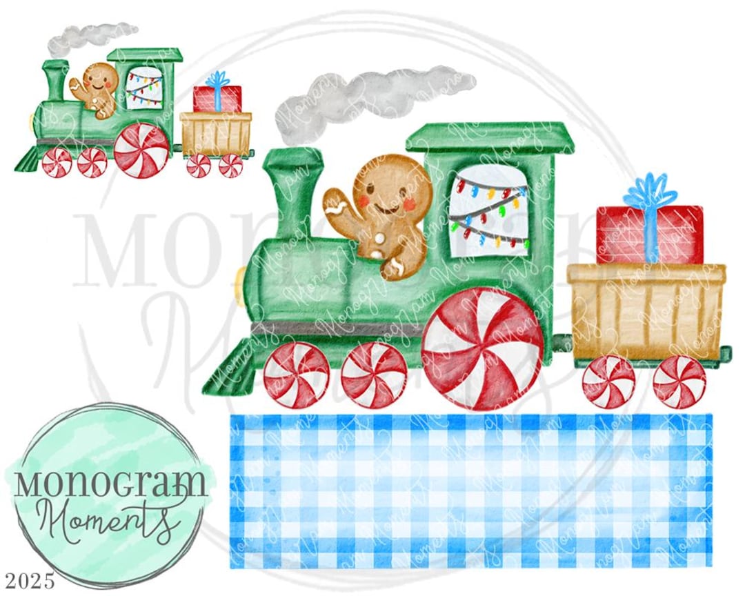 Boys' Gingerbread Christmas Train PNG- Boy's Gingerbread Christmas ...