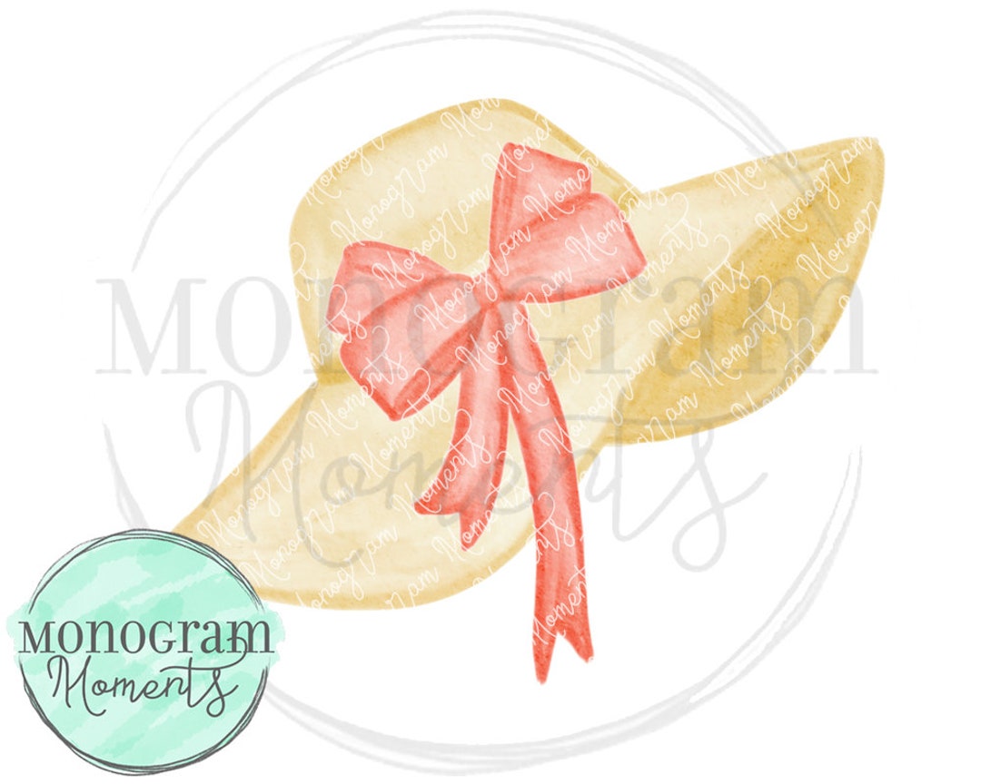 Watercolor Summer PNG Girl's Beach Hat Clipart for - Etsy