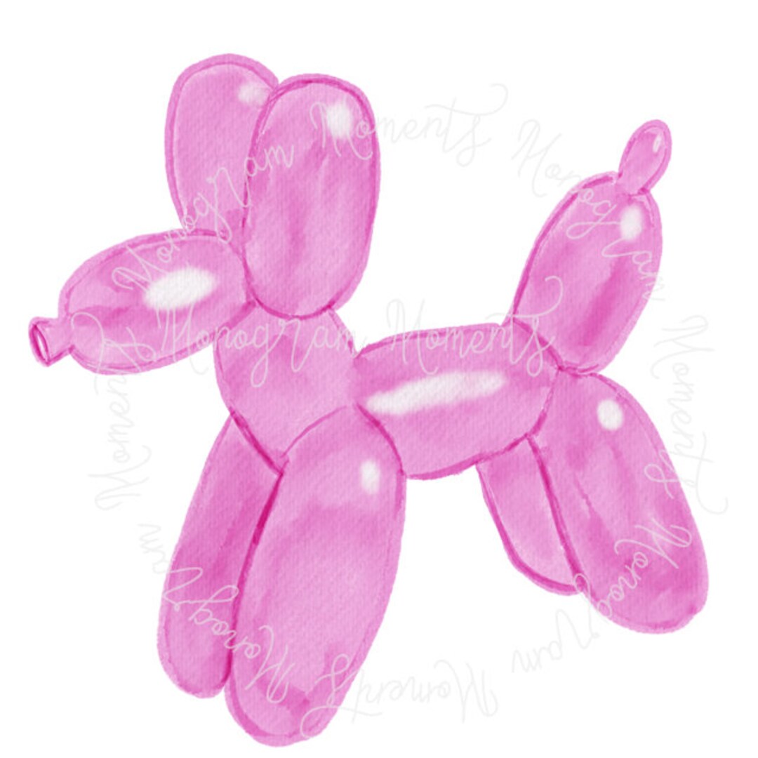Watercolor Dog PNG Watercolor Dog Balloon Clipart for Digital Download ...