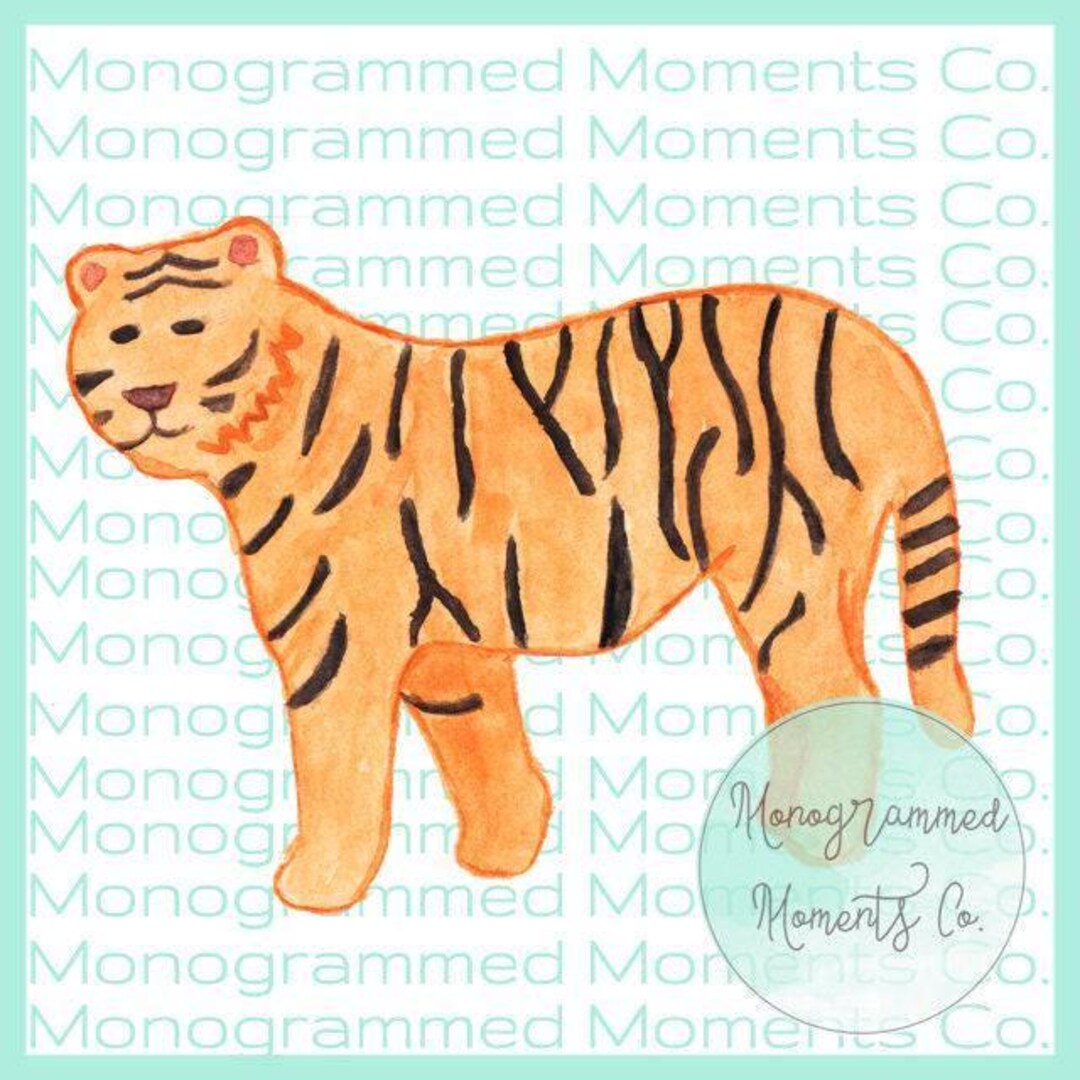 Tiger Watercolor Clipart - Animal Clipart - Wild New Baby Outfit - PNG ...