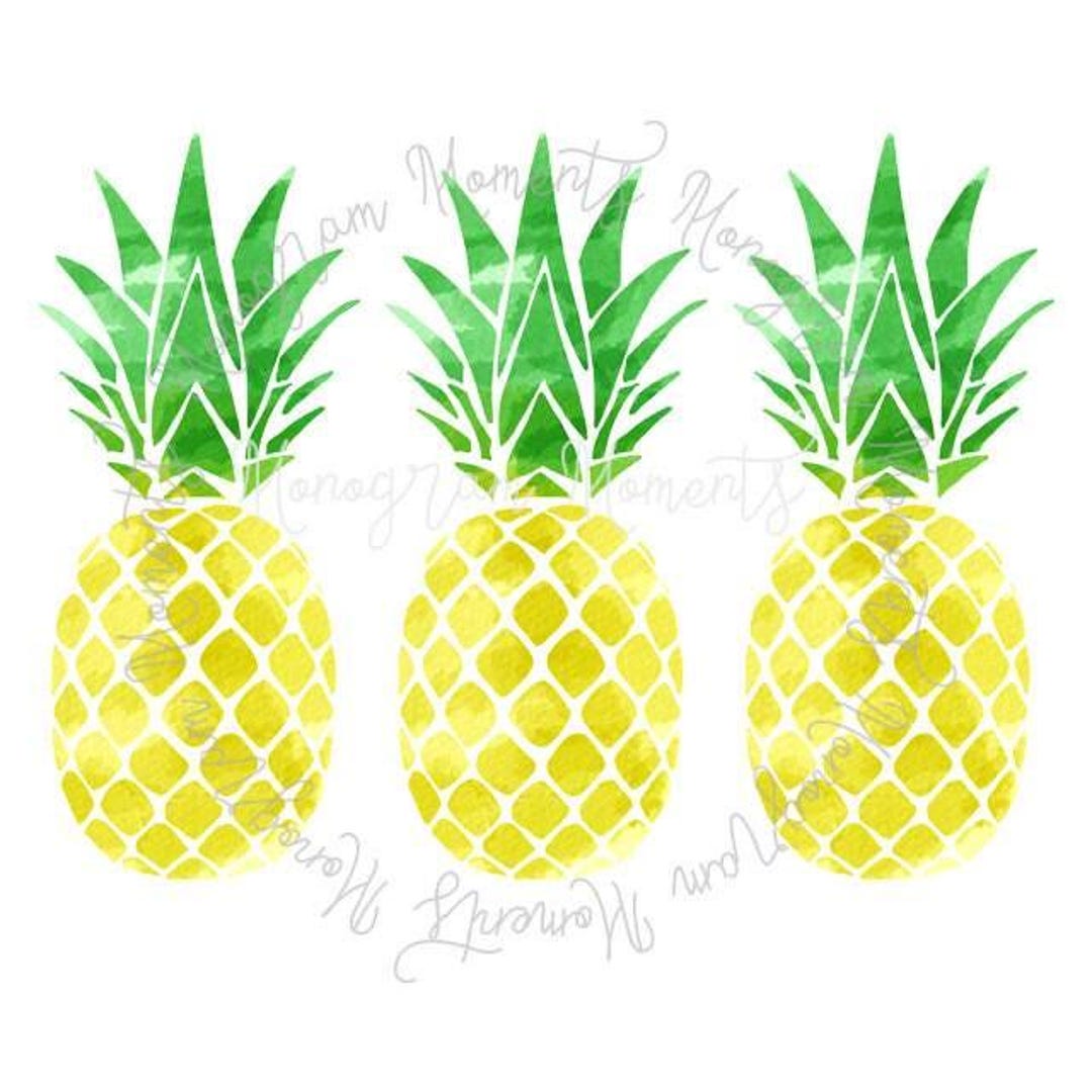 Watercolor Pineapple PNG - Summer Pineapple Clipart for Digital ...